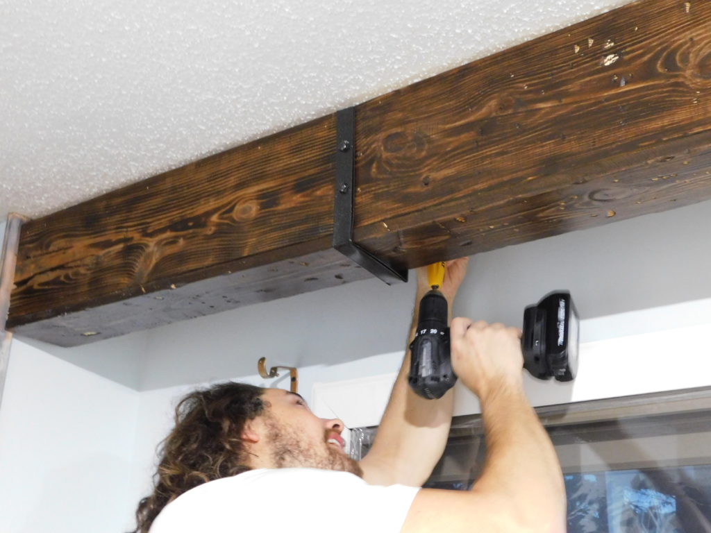 Wood Ceiling Beam Straps - Leah and Joe: Home DIY Projects & Crafts