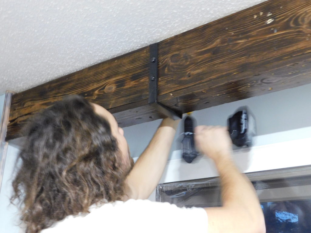Wood Ceiling Beam Straps - Leah and Joe: Home DIY Projects & Crafts